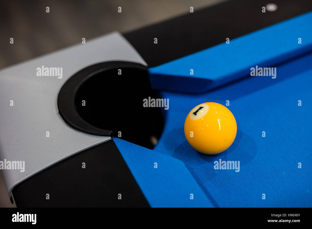 Eight balls billiards. Pool picture shoot with short focus for art ...