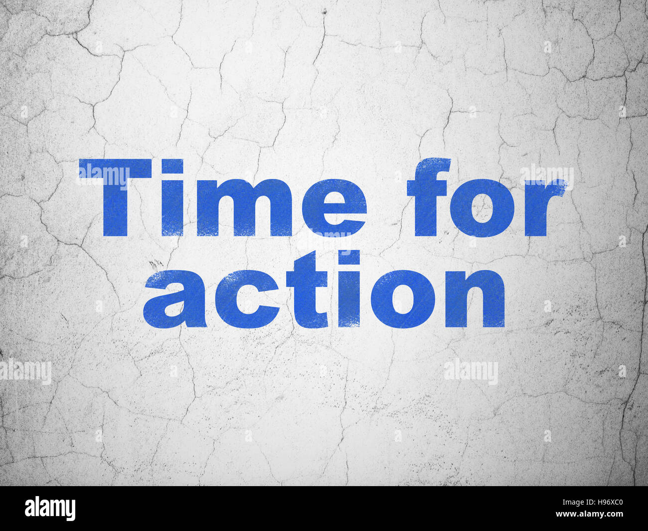 Timeline concept: Time For Action on wall background Stock Photo - Alamy