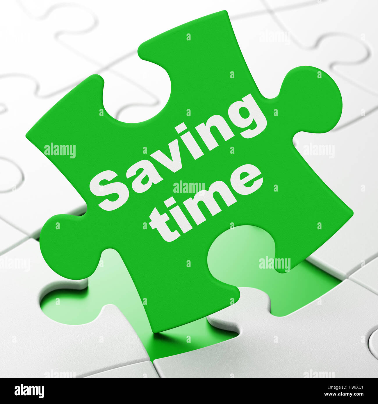 Timeline concept: Saving Time on puzzle background Stock Photo - Alamy