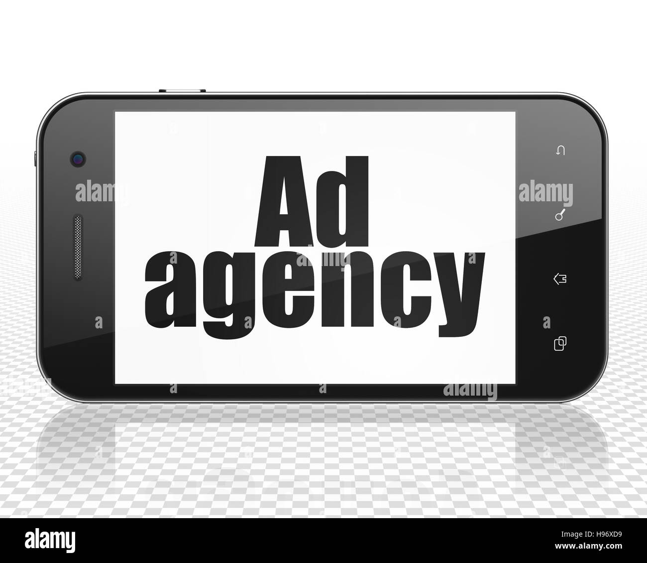 Advertising concept: Smartphone with Ad Agency on display Stock Photo ...