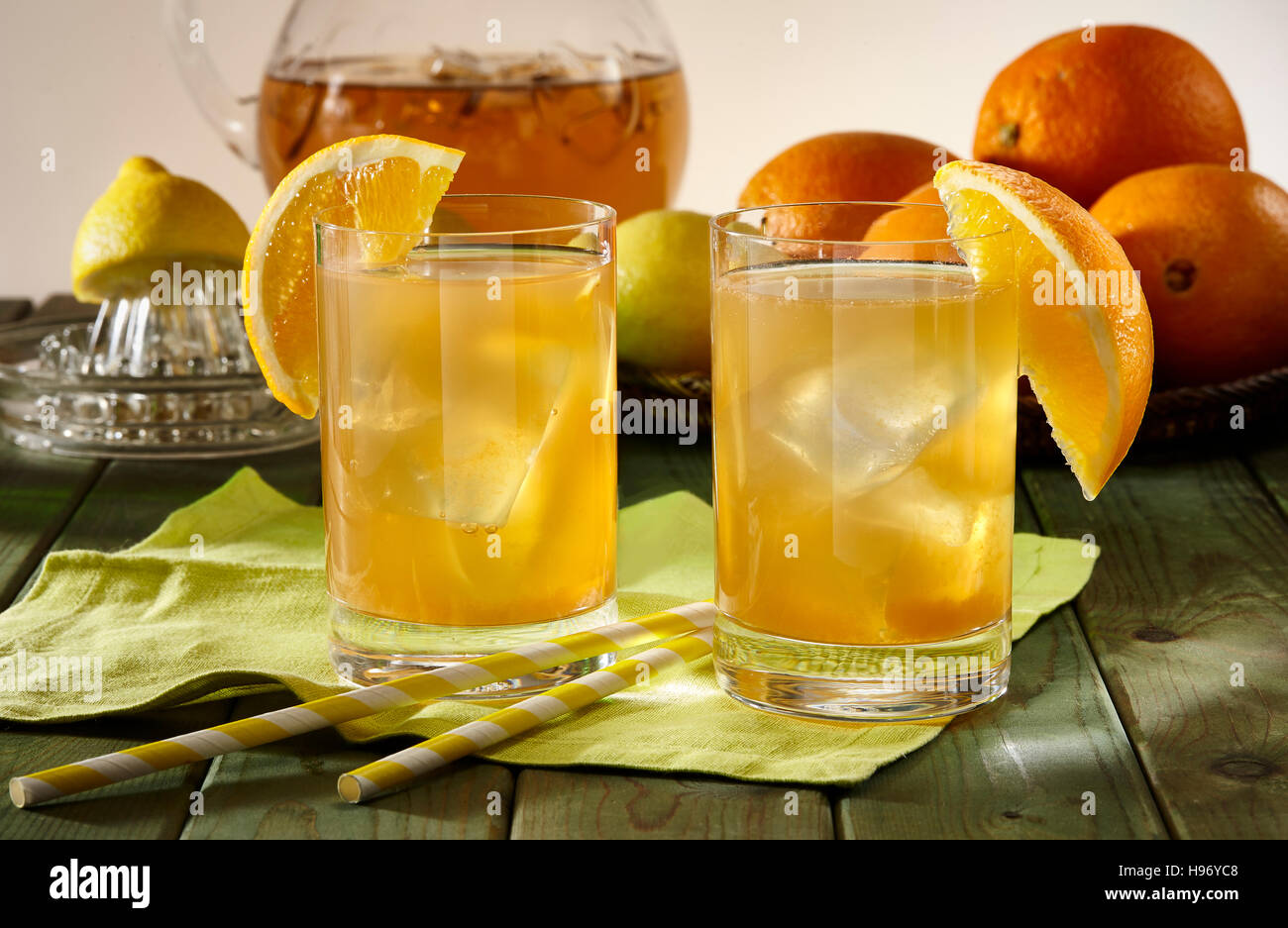 Healthy orange lemon tropical tea beverage hi-res stock photography and ...