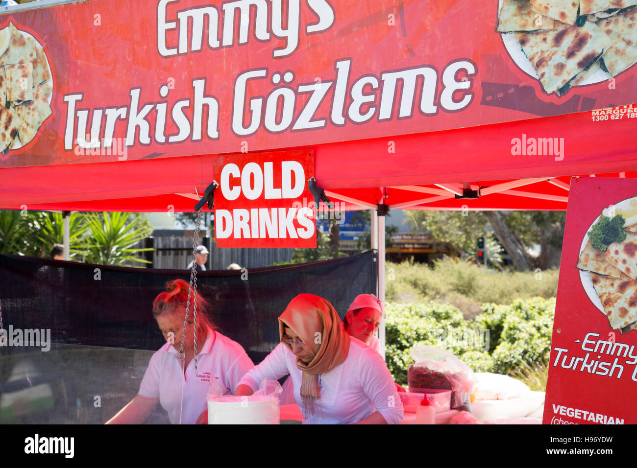 Turkish Gozleme food stall at a Sydney market,Australia Stock Photo - Alamy