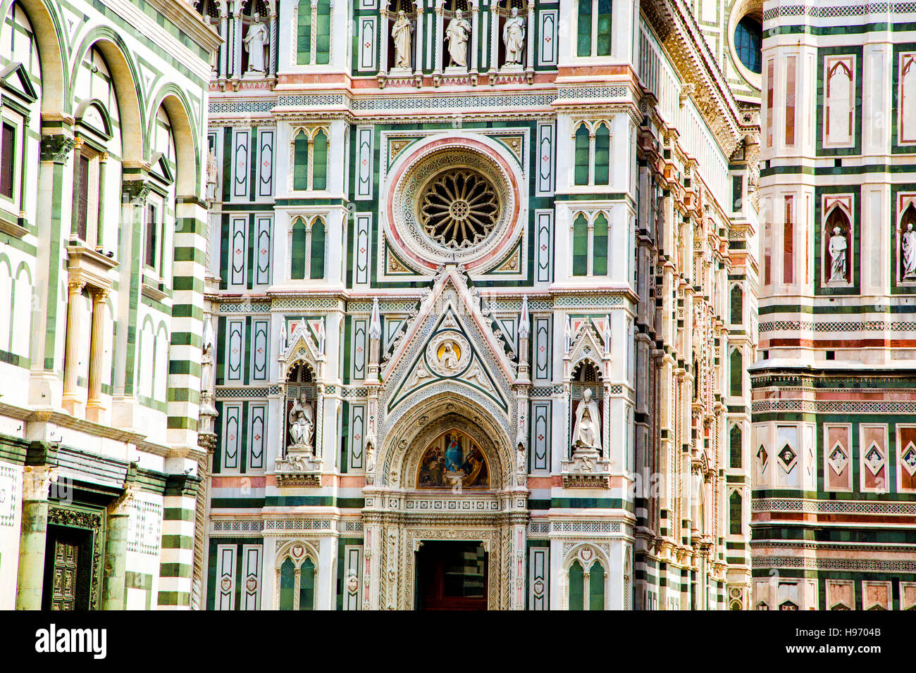 Marble facade of the Duomo in Florence Italy Stock Photo - Alamy