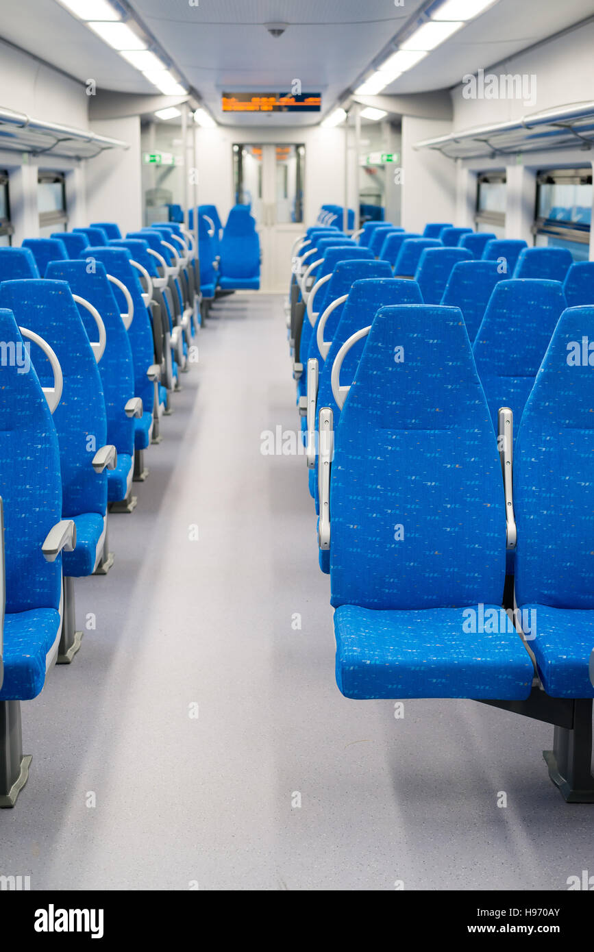 Interior high speed electric train in Moscow, Russia Stock Photo - Alamy