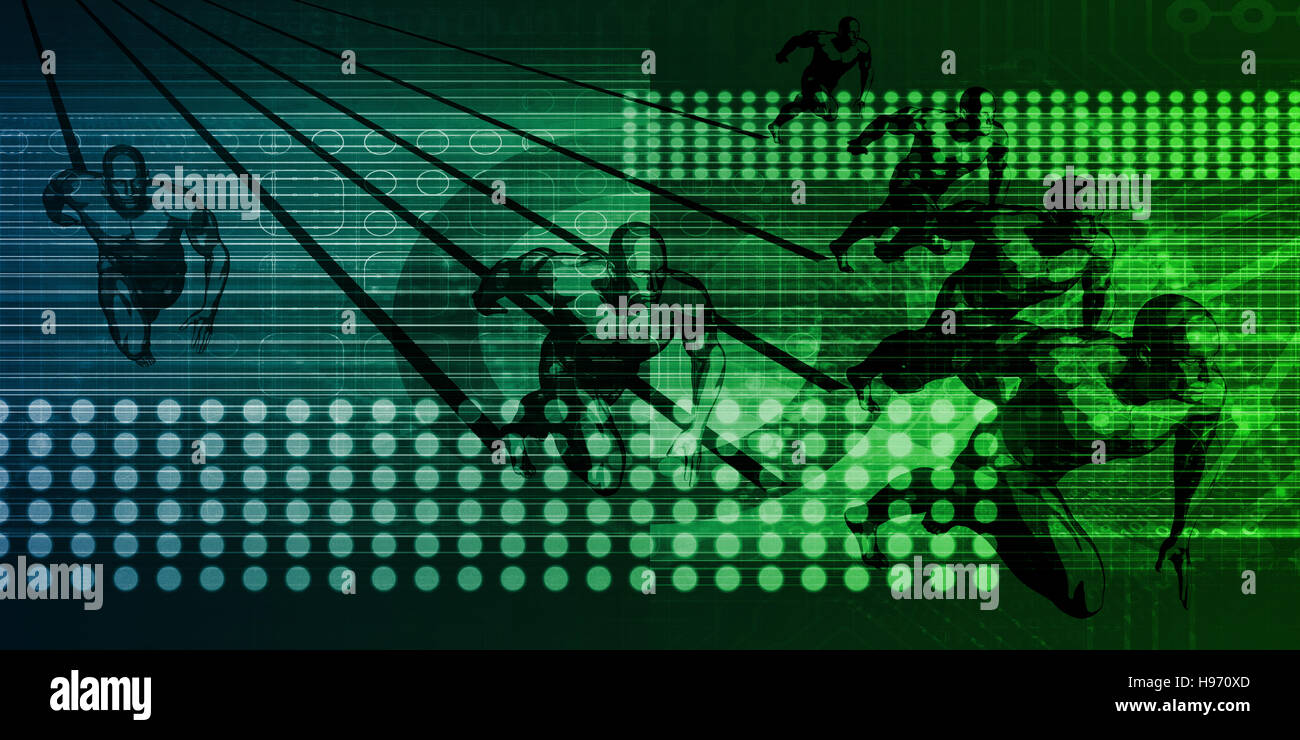 Next Generation Technology as a Race to the Future Stock Photo - Alamy