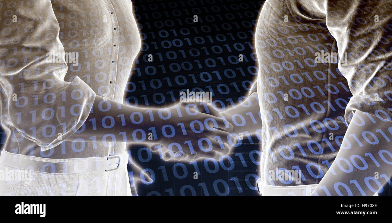 Collaboration Concept with Business Deal Between Two Partners Stock ...