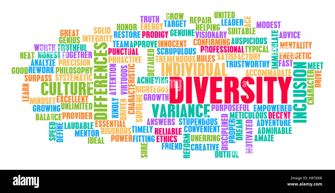Diversity Word Cloud Concept on White Stock Photo - Alamy