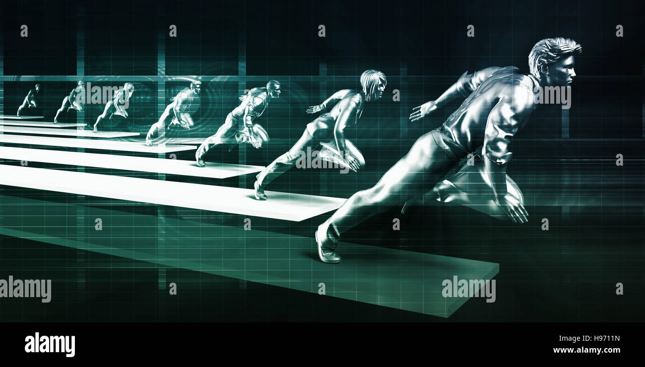Business woman race run hi-res stock photography and images - Alamy
