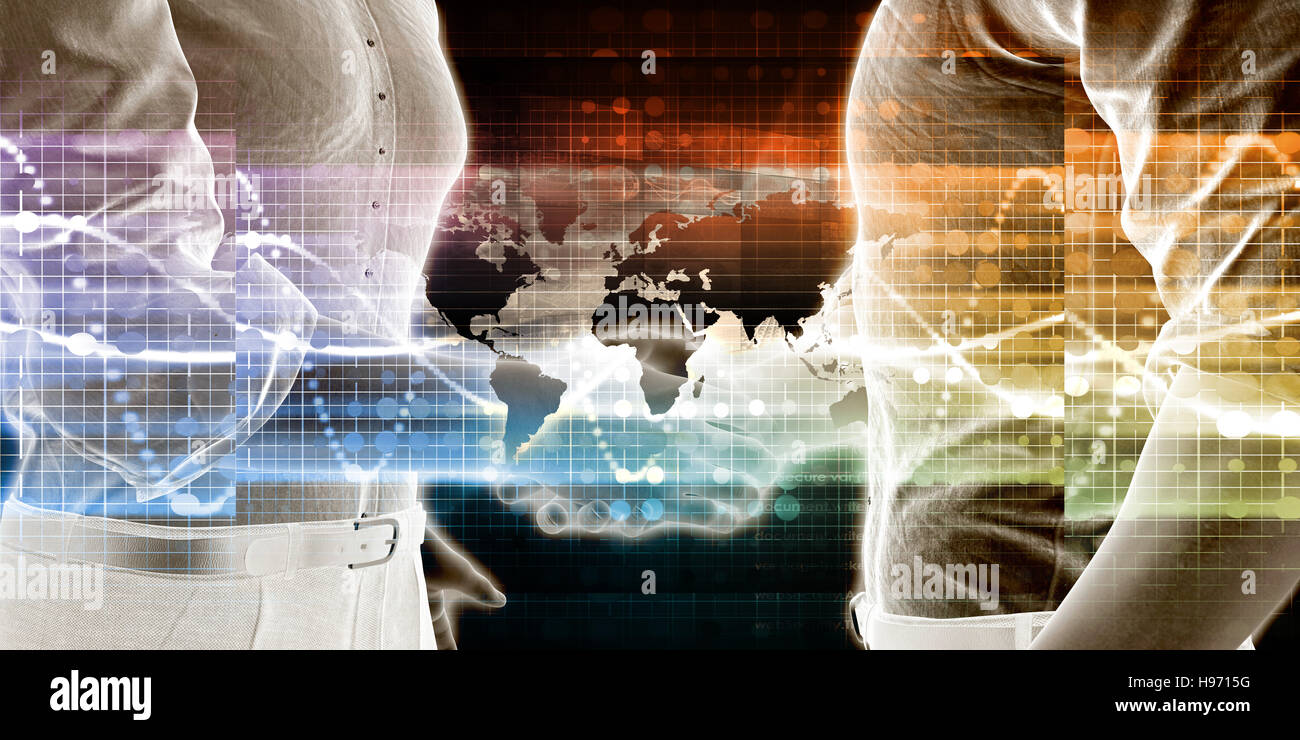 Handshake Concept in a Business Setting as Presentation Background ...