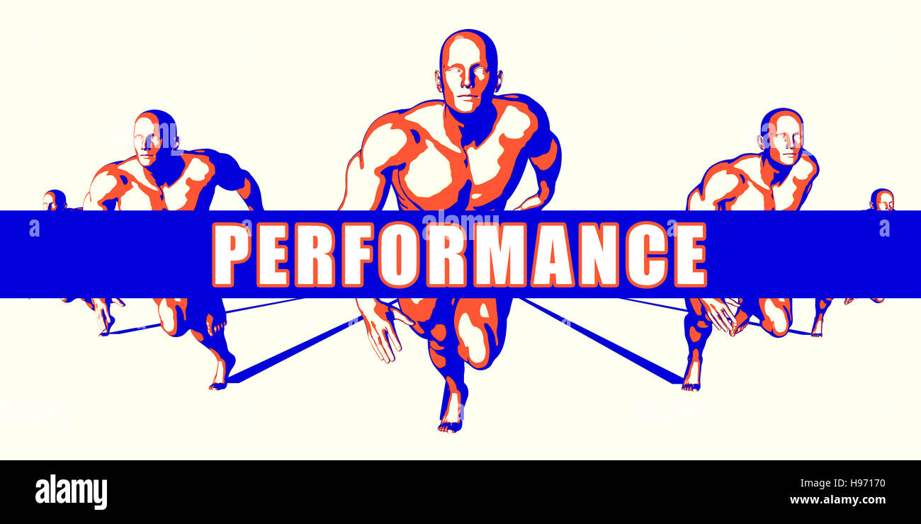Performance as a Competition Concept Illustration Art Stock Photo - Alamy