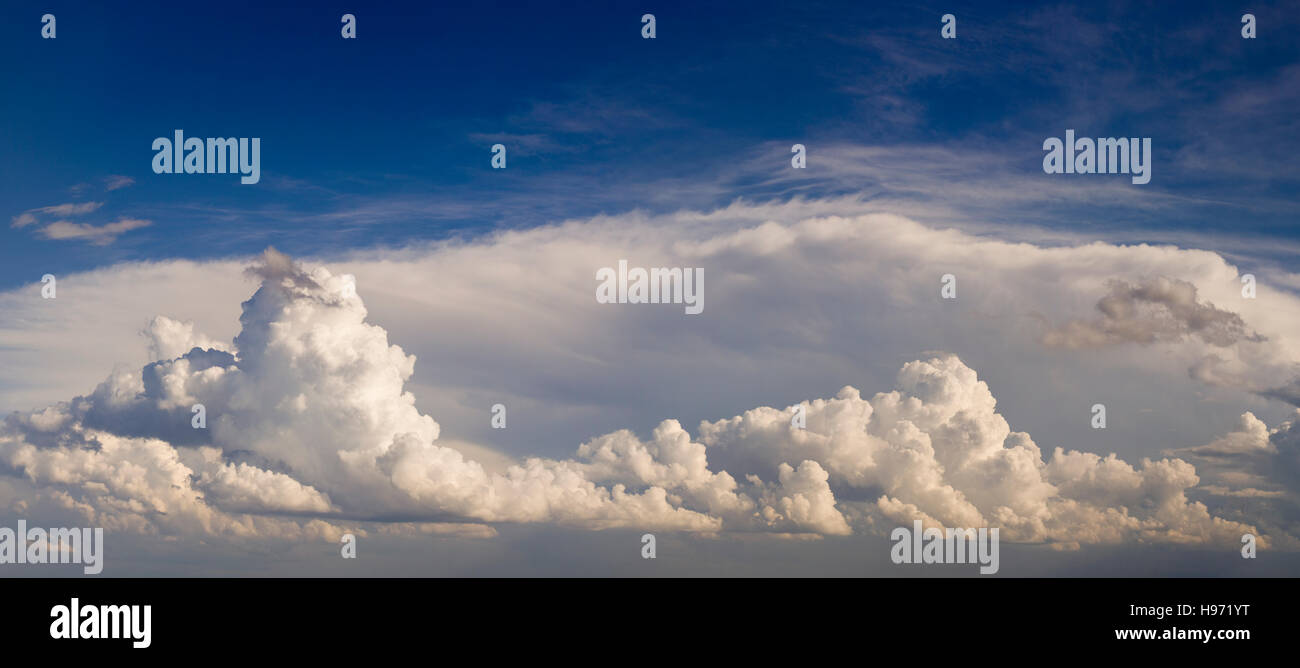 Overcast Summer Cloudscape Panorama Background Stock Photo - Alamy