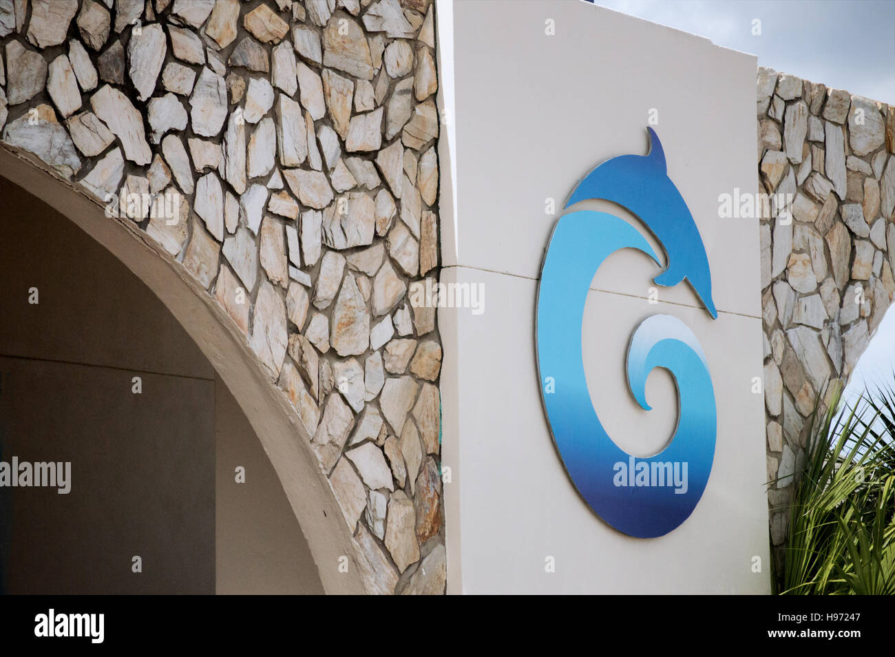 The Gulfarium Adventure Park sign Stock Photo - Alamy