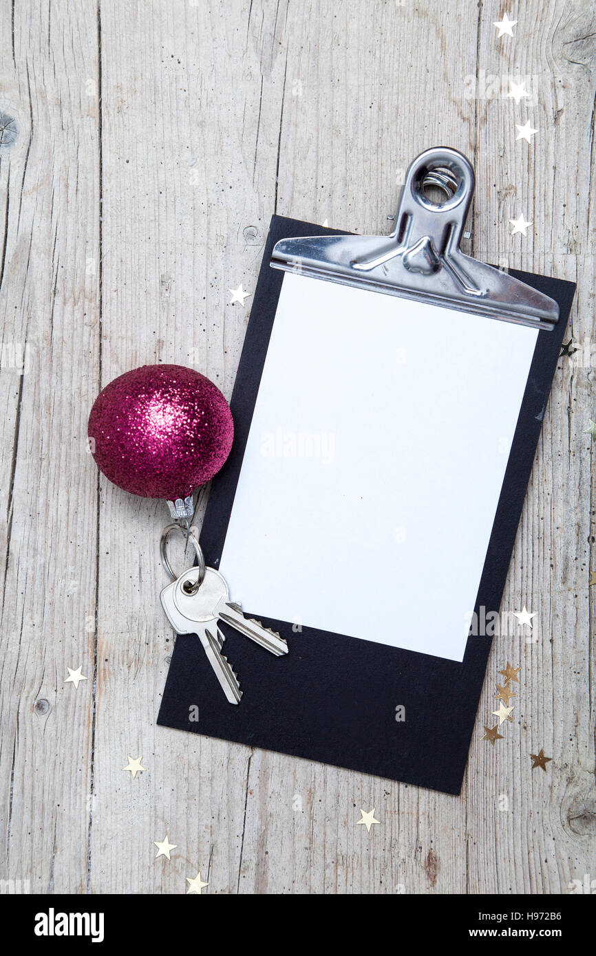 Creative Christmas Background with a key Stock Photo - Alamy