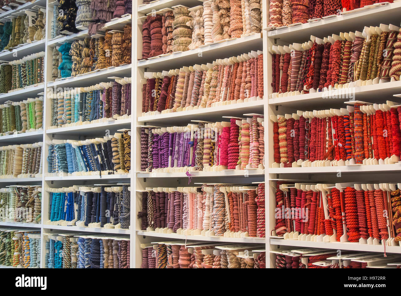 Sewing Notions on Display in Fabric Store Stock Photo - Alamy