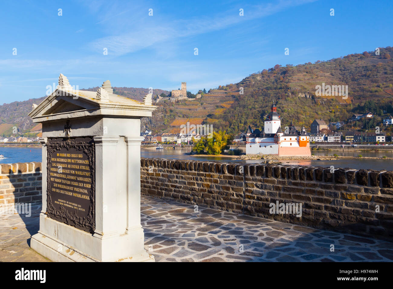 Kaub in the Rhine Gorge in Germany Stock Photo - Alamy