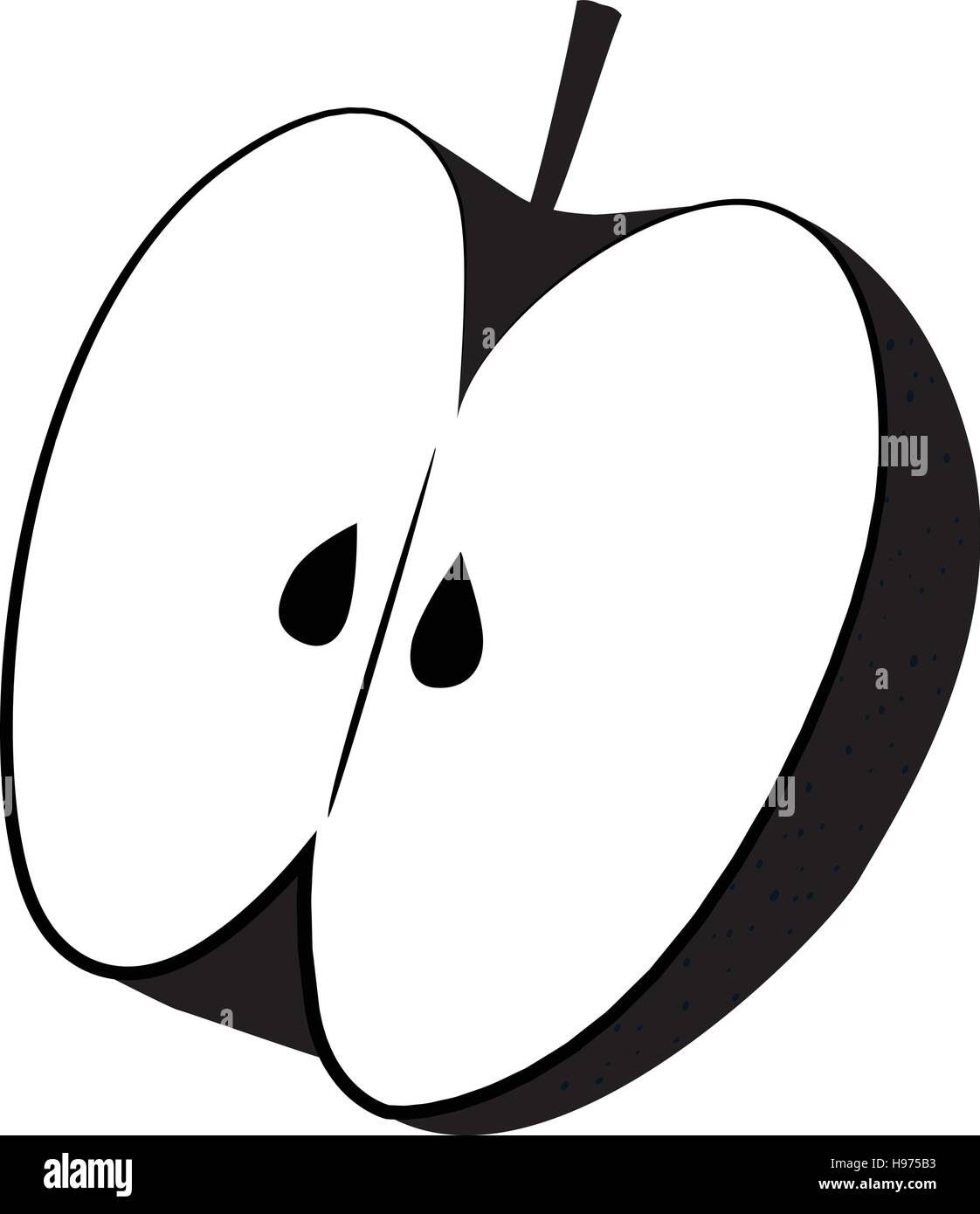 Apple Cut Icon Stock Vector Image & Art - Alamy