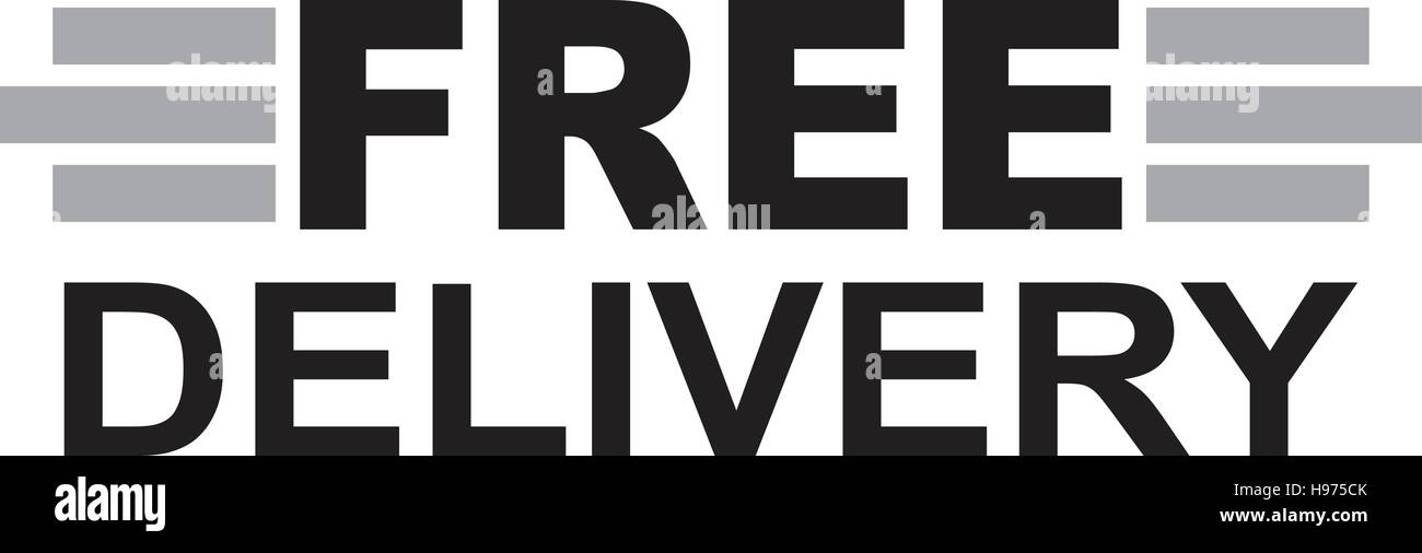 Free delivery Text Stock Vector Image & Art - Alamy