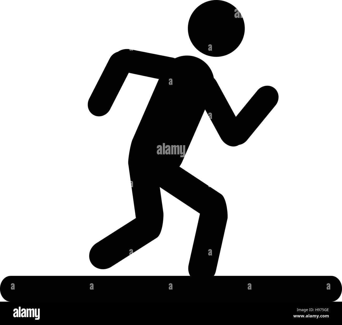 Running Human Icon Stock Vector Image & Art - Alamy