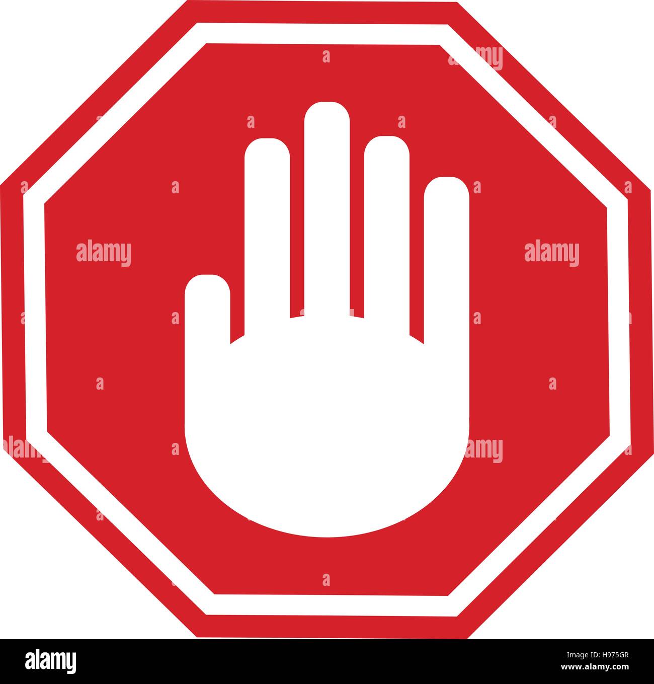 Stop gesture sign Stock Vector Image & Art - Alamy