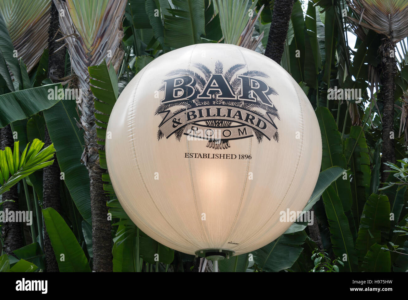 Illuminated Bar & Billiard Room sign, Raffles Hotel Singapore, Beach ...
