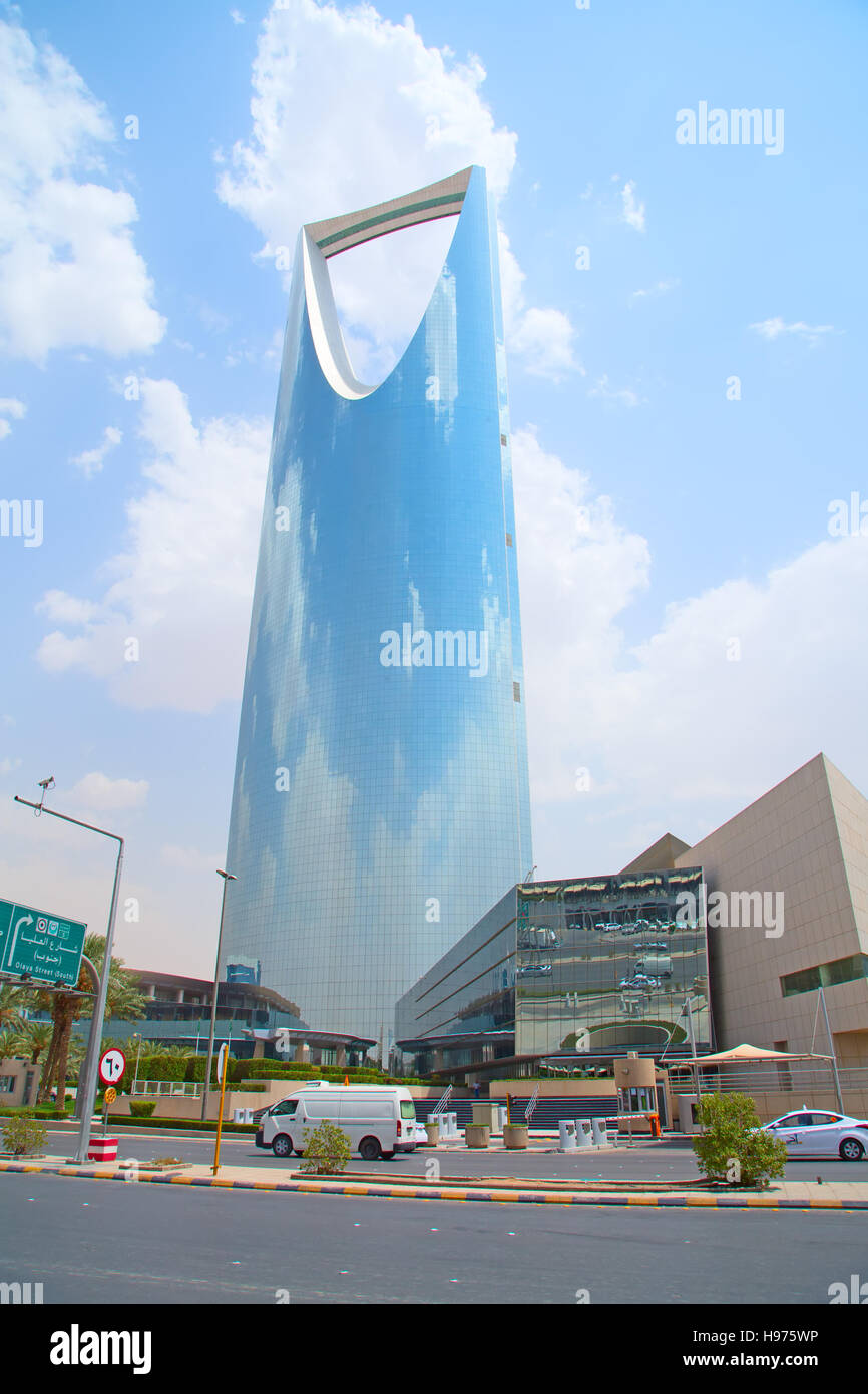RIYADH - AUGUST 21: Kingdom tower on August 21, 2016 in Riyadh, Saudi ...
