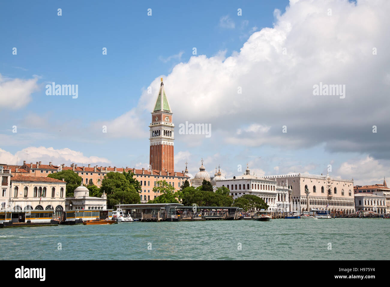 Bell tower in the Venice city, Italy Stock Photo - Alamy