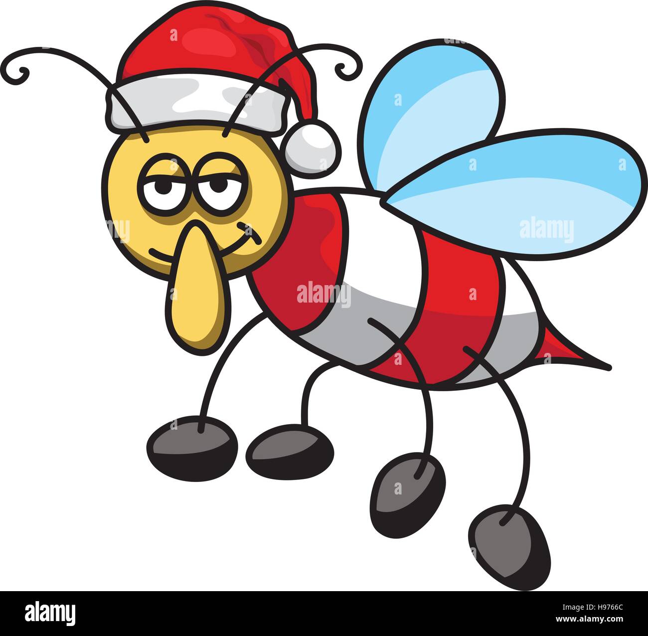 Funny cartoon bees fly Stock Vector Images - Alamy