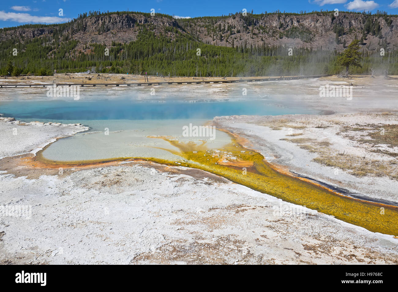 Colorful hot water pool in the Yellowstone National park, USA Stock ...