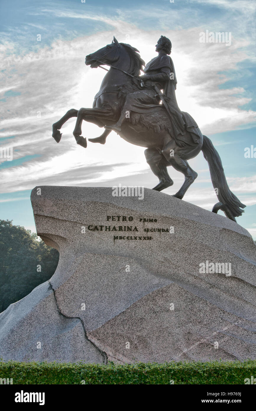 Monument to Peter the First. St.Petersburg. Russia Stock Photo - Alamy