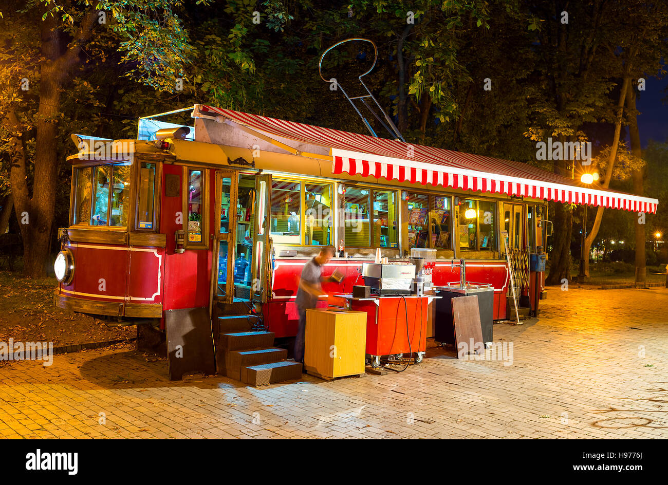 Cafe in an old tram hi-res stock photography and images - Alamy