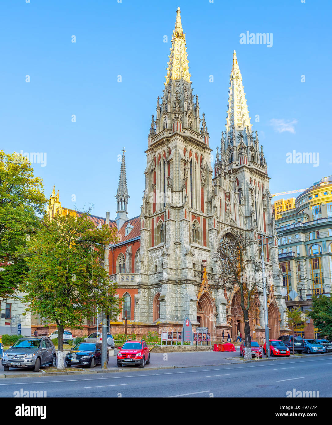 The facade of St Nicholas Roman Catholic Cathedral, built by the famous ...