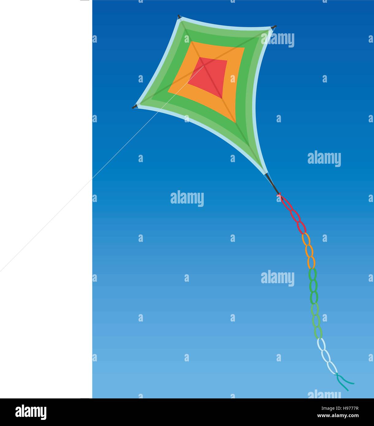 Flying with kite Stock Vector Images - Alamy