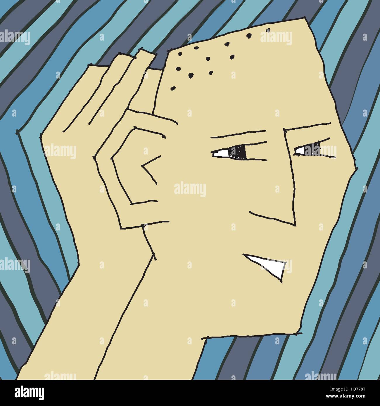 Man listen Stock Vector Images - Alamy