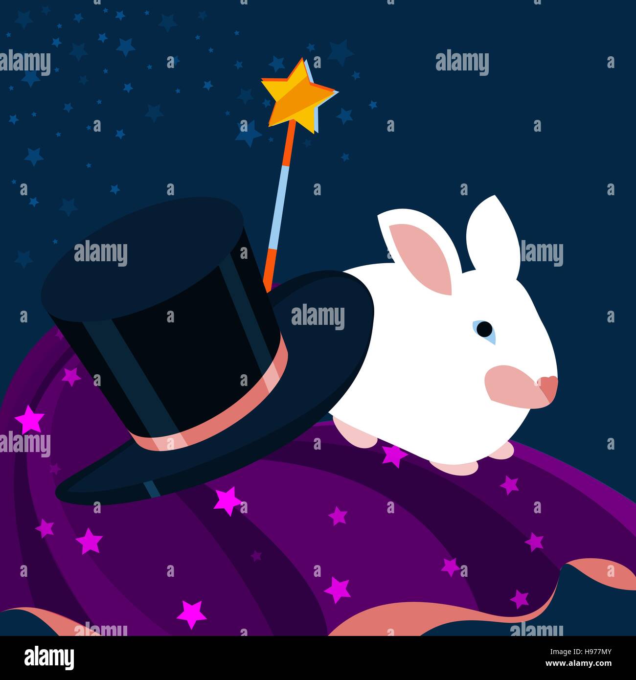 Magician vector vectors hi-res stock photography and images - Alamy