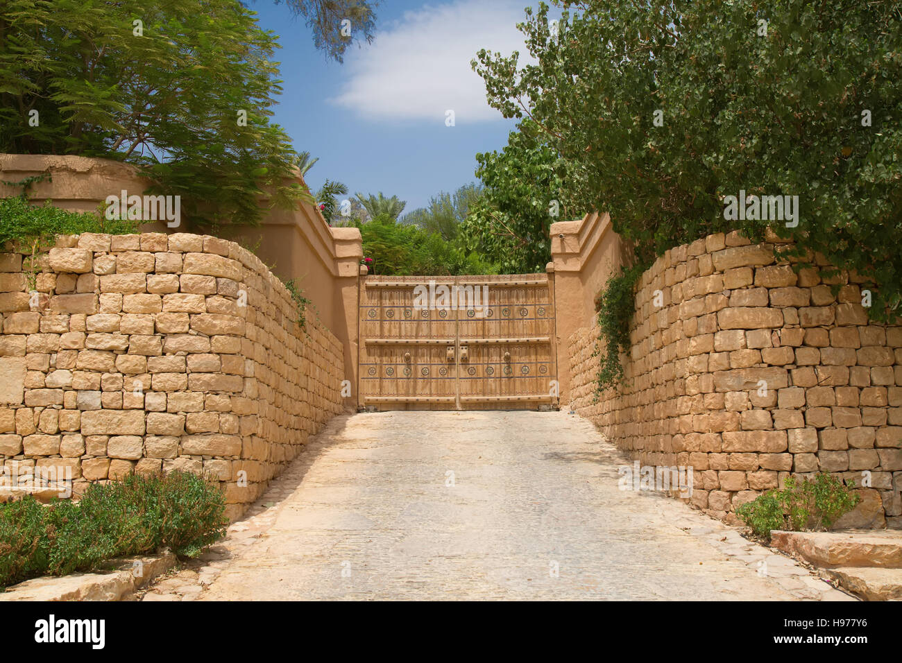 Streets of the old city Diriyah near Ar Riyadh, Kingdom of Saudi Arabia ...