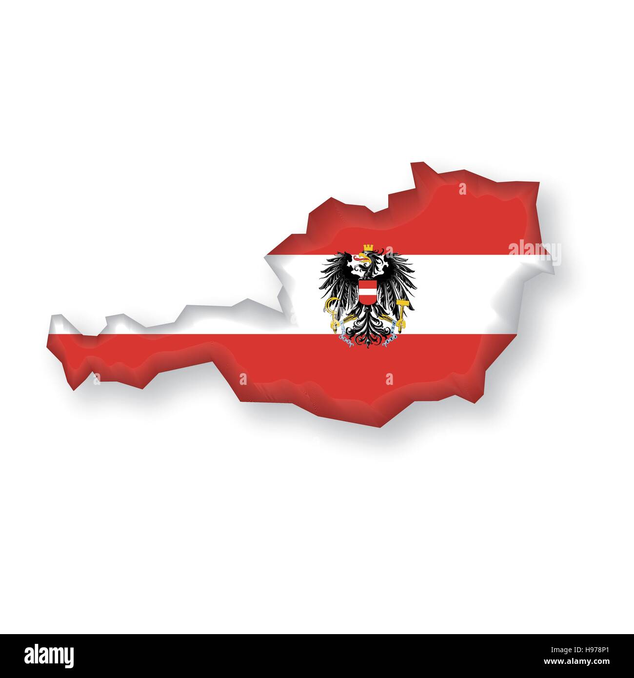 Flag map Austria Stock Vector Image & Art - Alamy