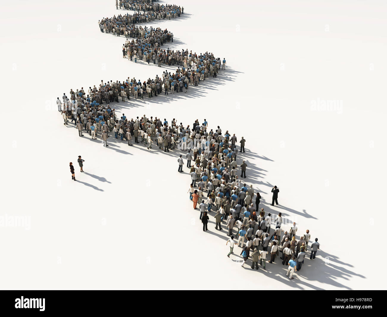 Long queue line waiting hi-res stock photography and images - Alamy