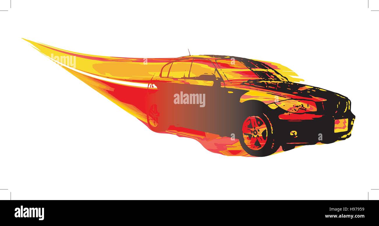 Car fast drive Stock Vector Images - Alamy
