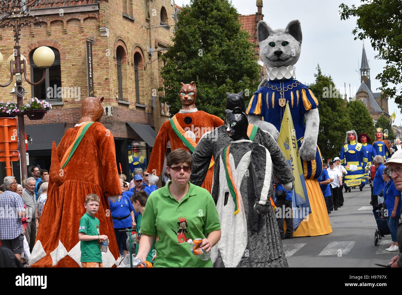 reuzenstoet, reuzen, giant, Nieuwpoort Stock Photo - Alamy