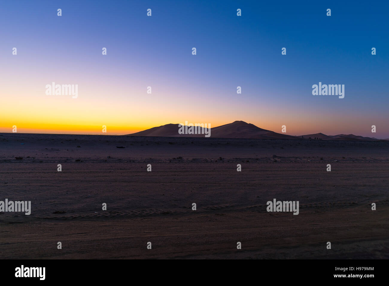 Colorful sunset over the Namib desert, Namibia, Africa. Scenic sand ...