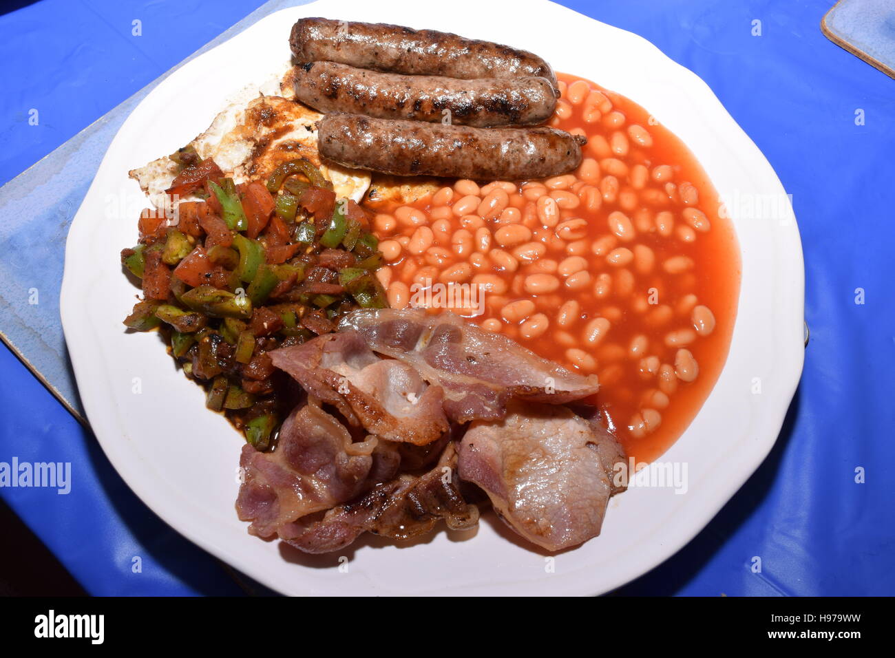 Close up of full English breakfast Stock Photo - Alamy