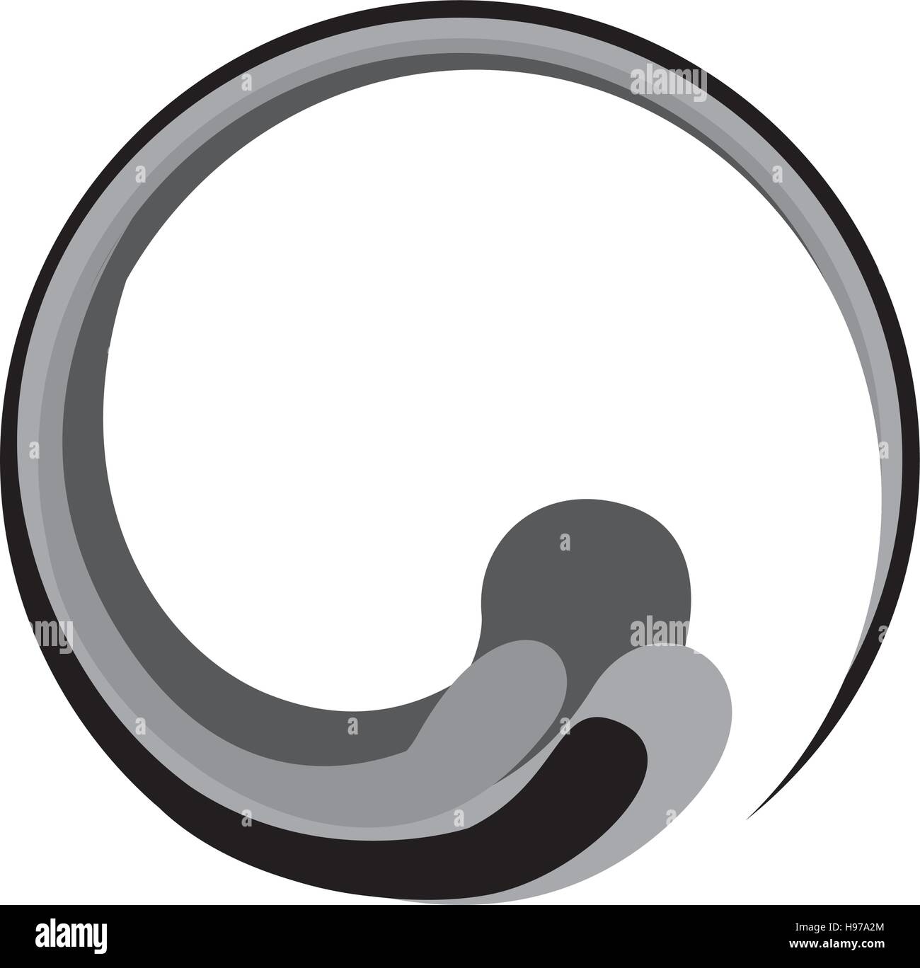 abstract water waves circle emblem icon image vector illustration ...