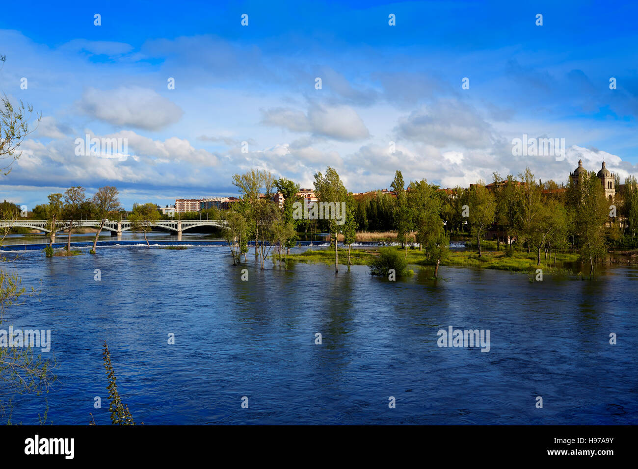 Salamanca Tormes river in Spain by the Via de la Plata way to Santiago ...