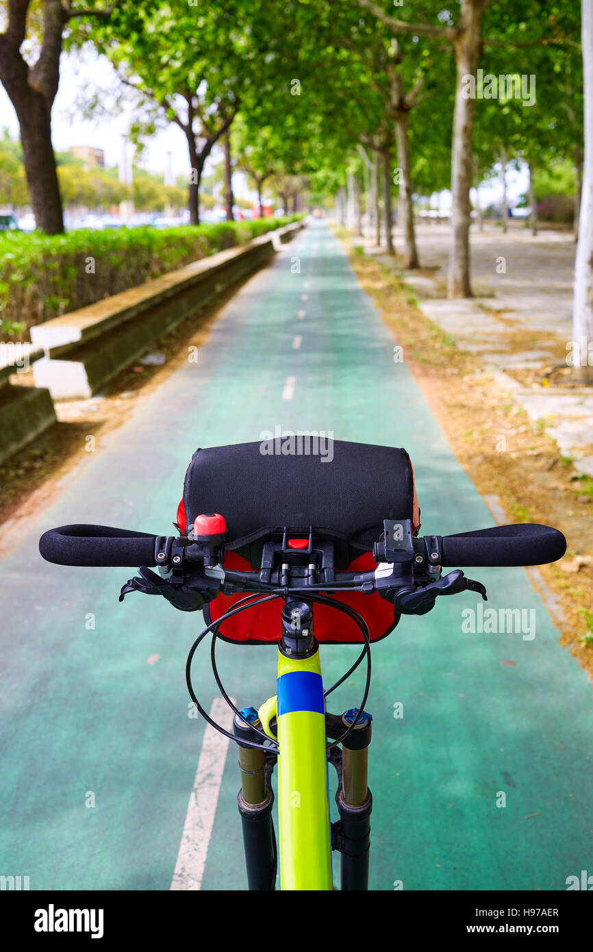 Seville bike trail along the city in Andalusia of Spain Stock Photo - Alamy