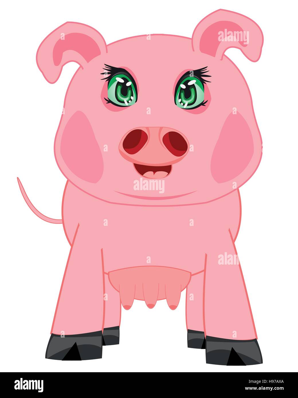 Sow on white background Stock Vector Image & Art - Alamy