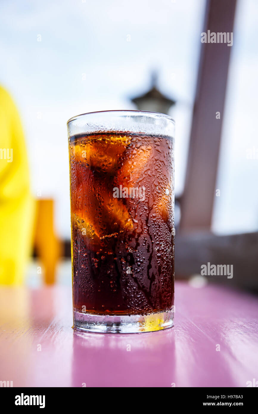 Coca Cola in a glass of water Stock Photo - Alamy