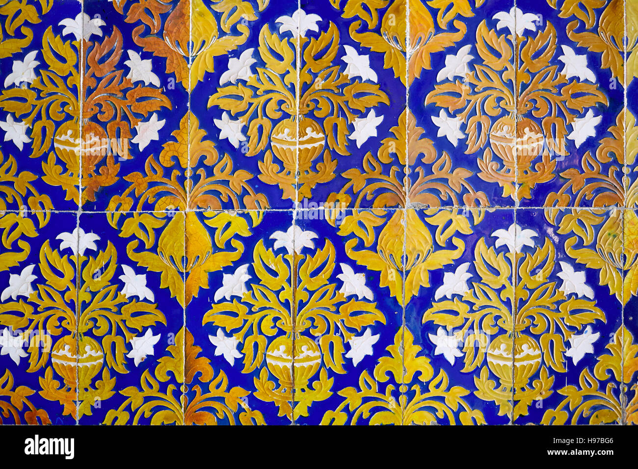 Seville Sevilla Plaza de Espana tiles Andalusia Spain square Stock ...