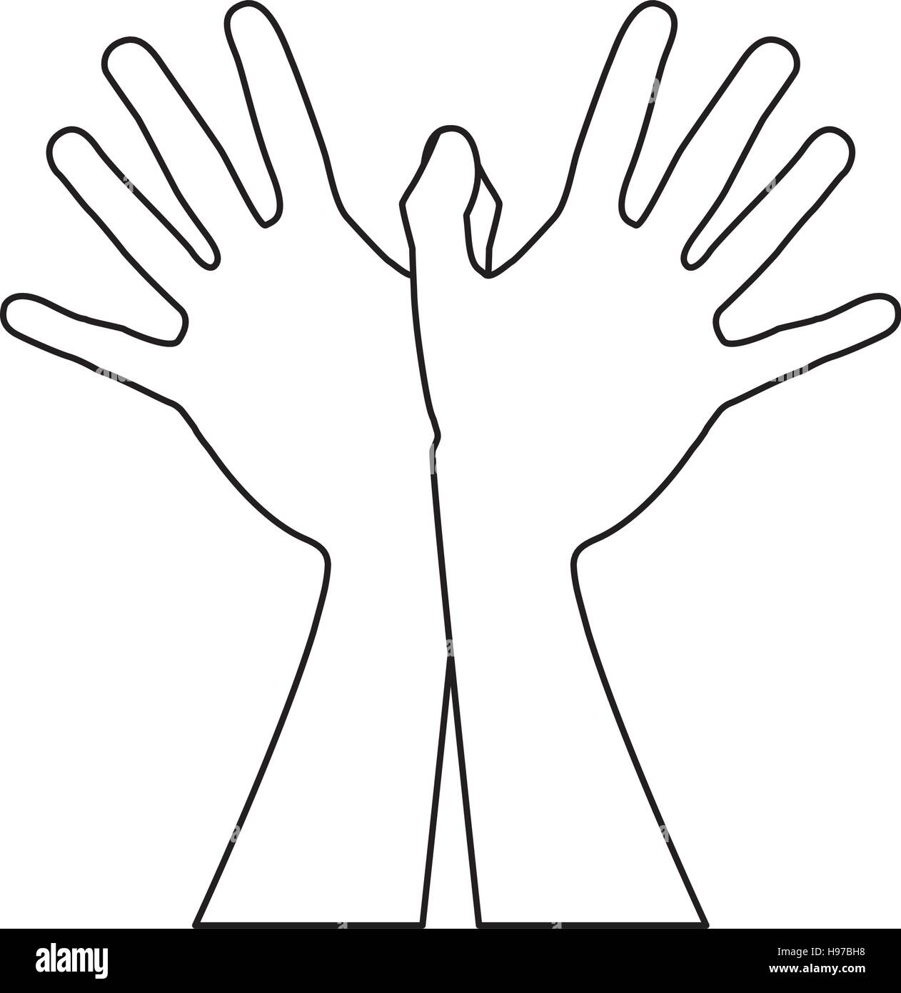 open hand icon image Stock Vector Image & Art - Alamy