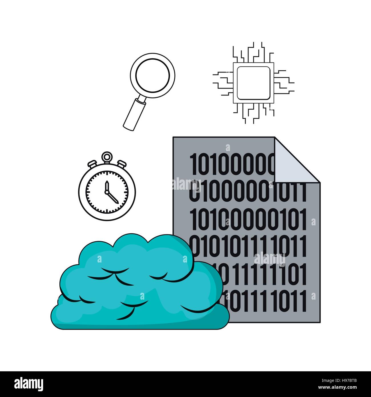 Symbolic computing image Stock Vector Images - Alamy