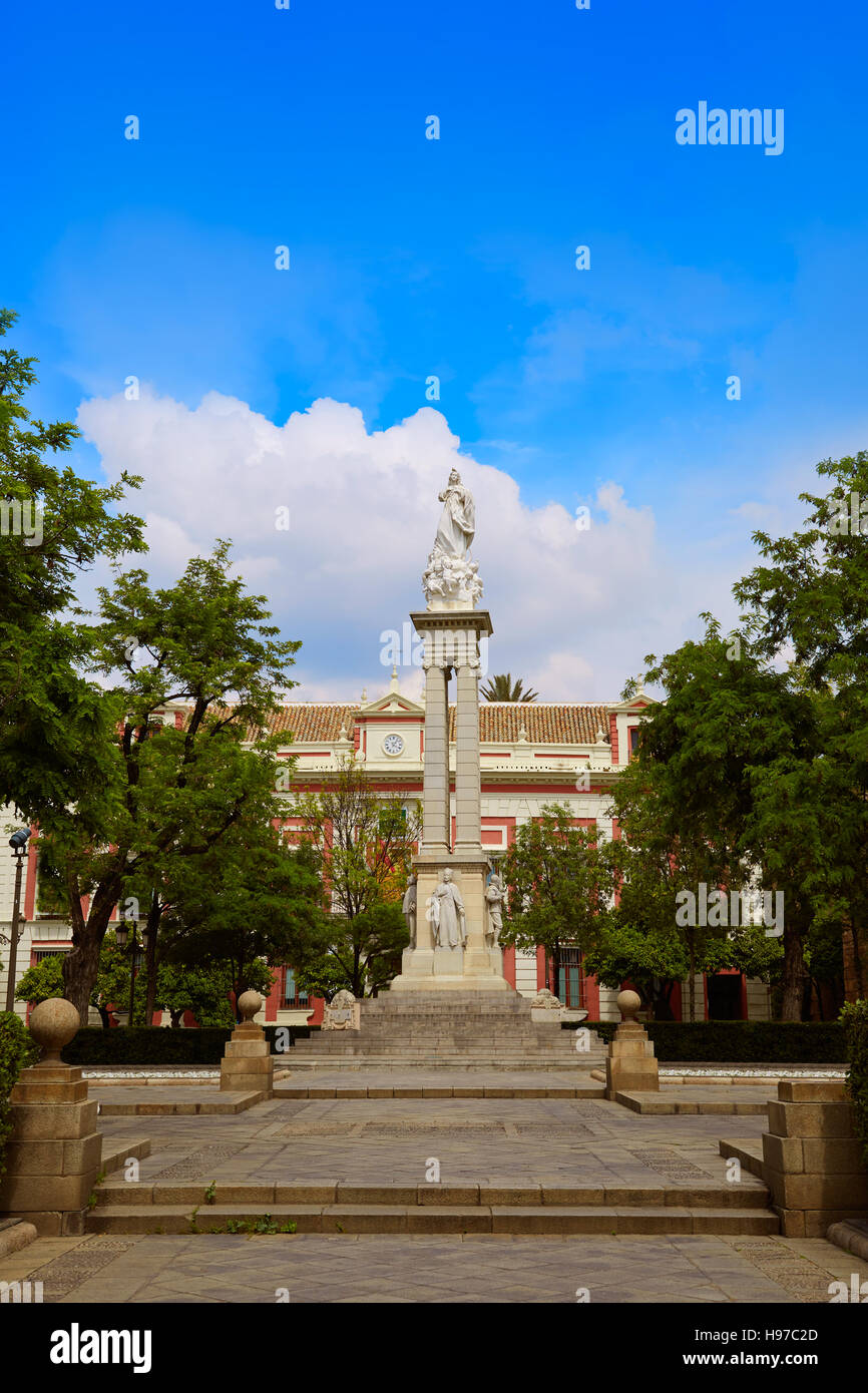 Seville Plaza Triunfo square Sevilla Andalusia Spain Stock Photo - Alamy